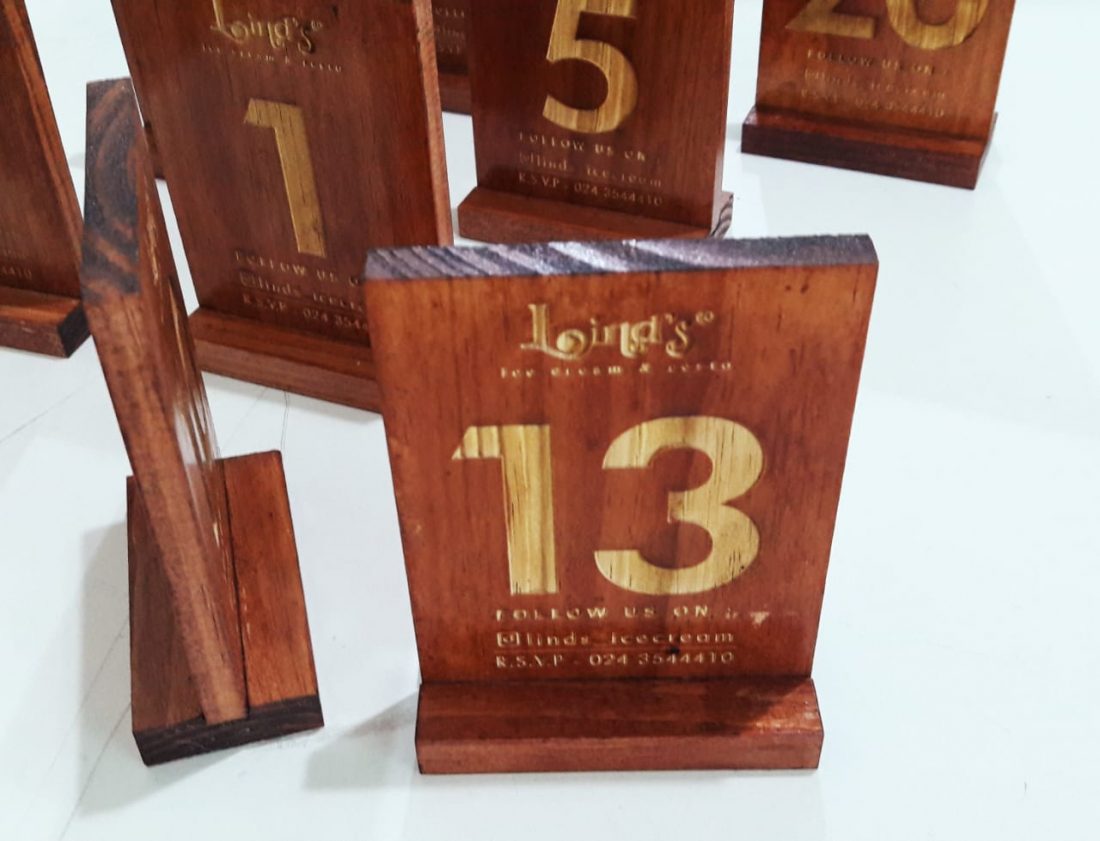 Engraving Nomor Meja Lind’s Resto – SEMARANG – Spectra