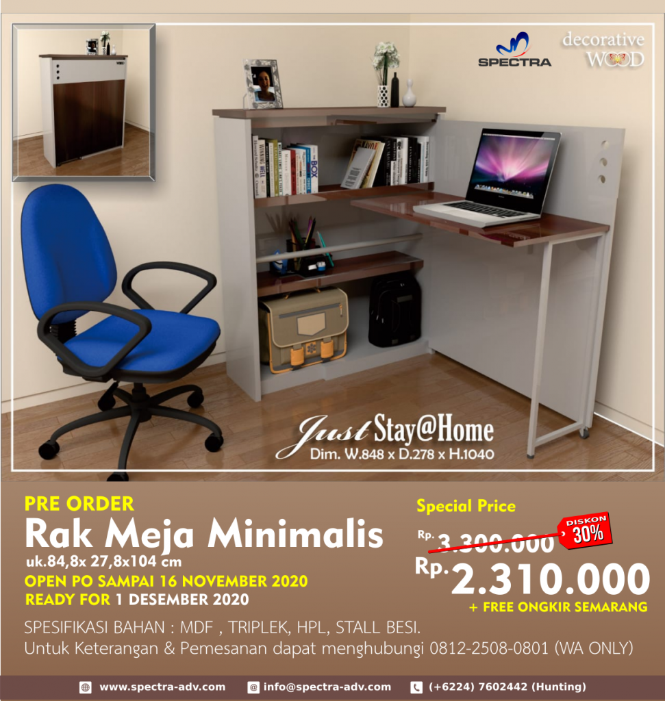 Rak Meja Belajar Custom – Spectra