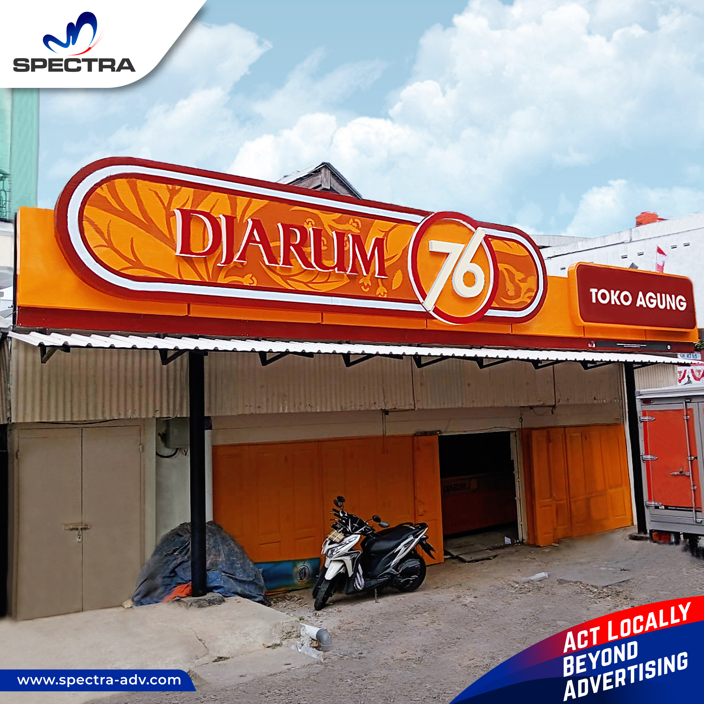 Branding Djarum 76, Toko Agung – DEMAK – Spectra